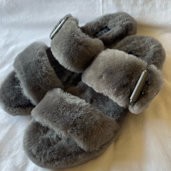 UGG | Shoes | Ugg Fuzz Yeah Womens Sheepskin Slipper Slide Sandals ...